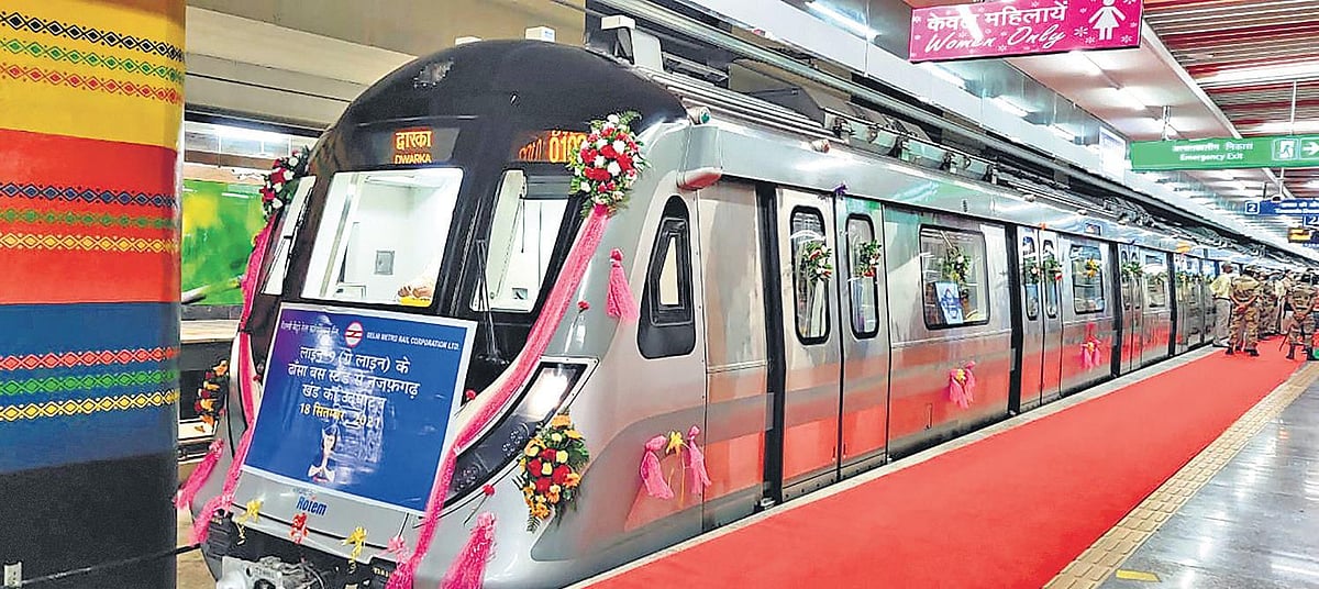 Long-awaited Dhansa Bus Stand Metro Station opens for public