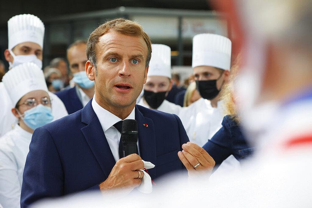 Egg thrown at French President Emmanuel Macron during food trade fair