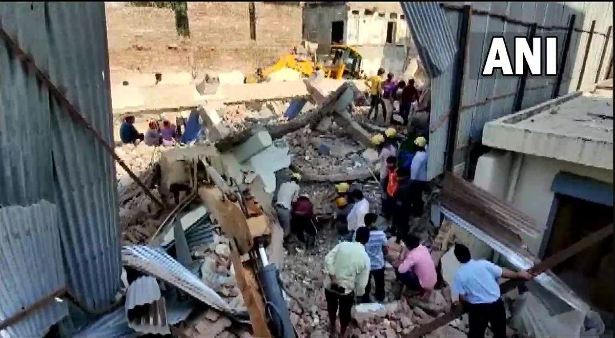 Two dead, many injured after Gurugram building collapses during demolition Two dead, many injured after Gurugram building collapses during demolition