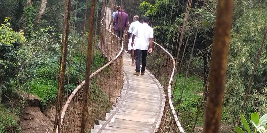 Weeks after Morbi bridge collapse, Peraje hanging footbridge in ...