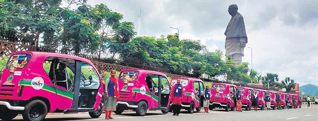 Women e-rickshaw drivers: Tales of success, built around Statue of Unity