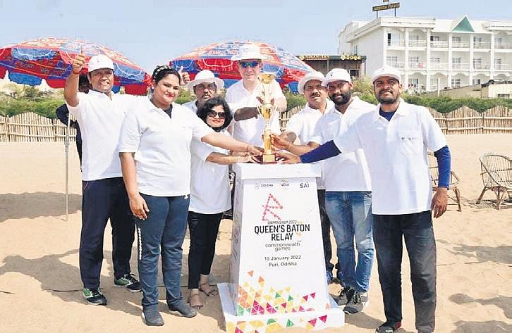 Volleyball match in Puri to mark Commonwealth Day celebration