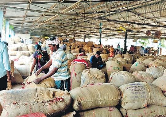 Brisk business at Mirchi Yard before season begins