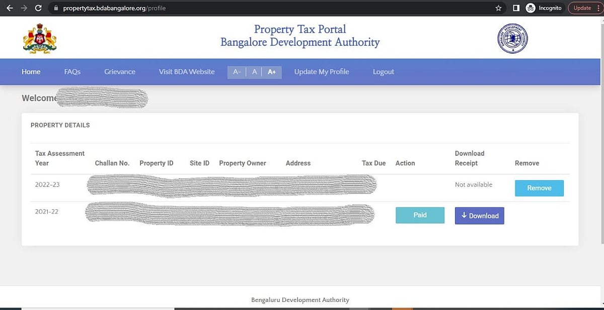 Bengaluru: BDA property owners unable to pay property tax due to ...