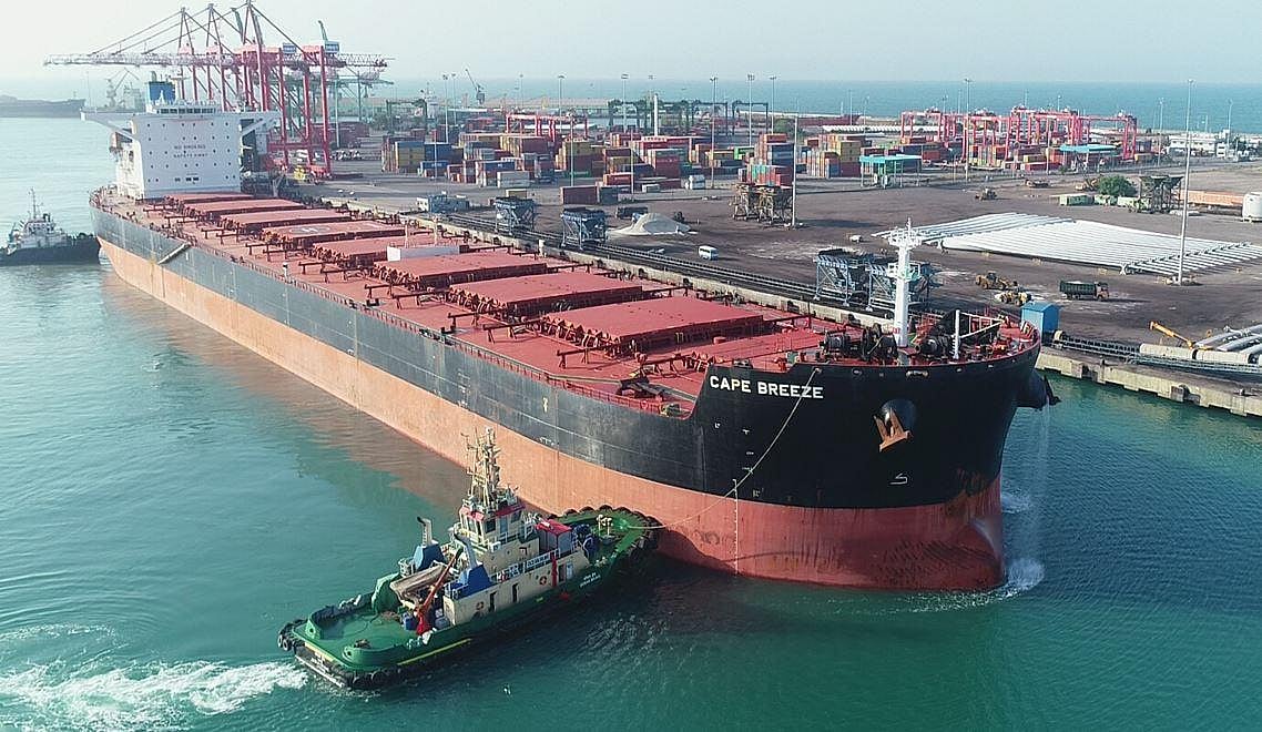 Thoothukudi: Capesize vessel berthed at VOC port