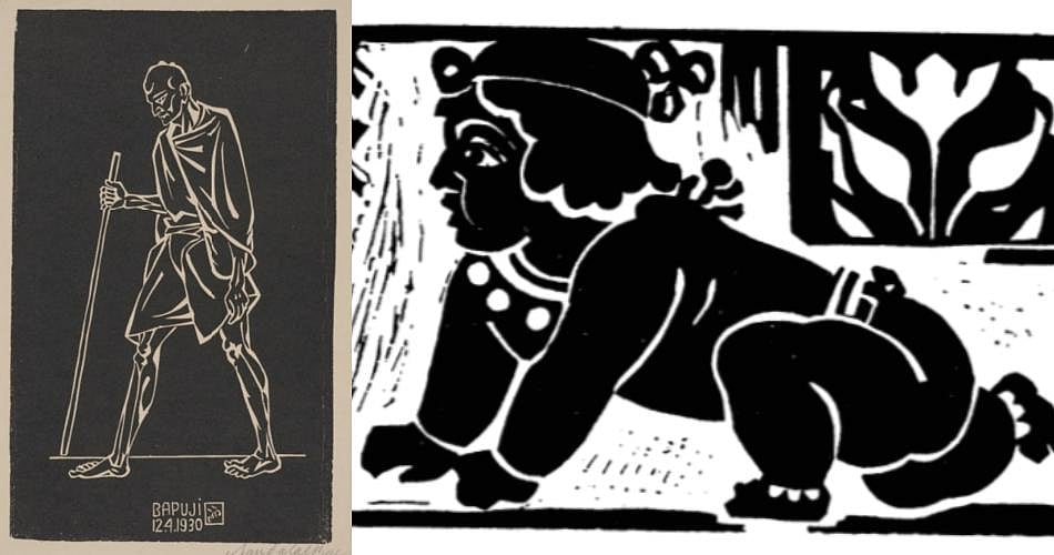 Bapuji: A Landmark Linocut by Nandalal Bose