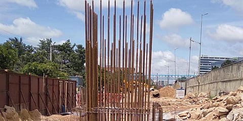 First foundation structure readied for a station on Bengaluru Metro's ...