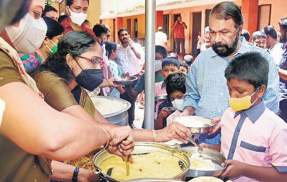 Minister GR Anil gets hair strand from school’s noon meal
