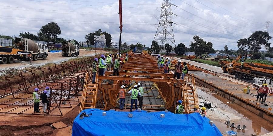 First U-girder cast at Doddajala yard for final stretch of Bengaluru ...