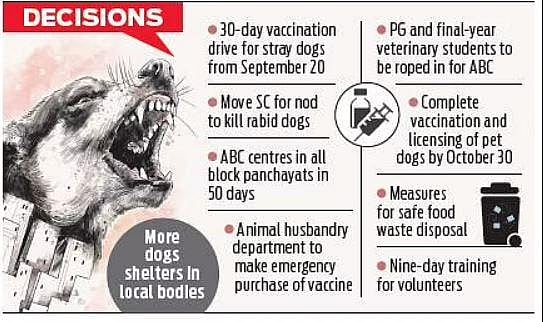 Kerala to go for rabies jabs, seek SC nod to kill rabid dogs