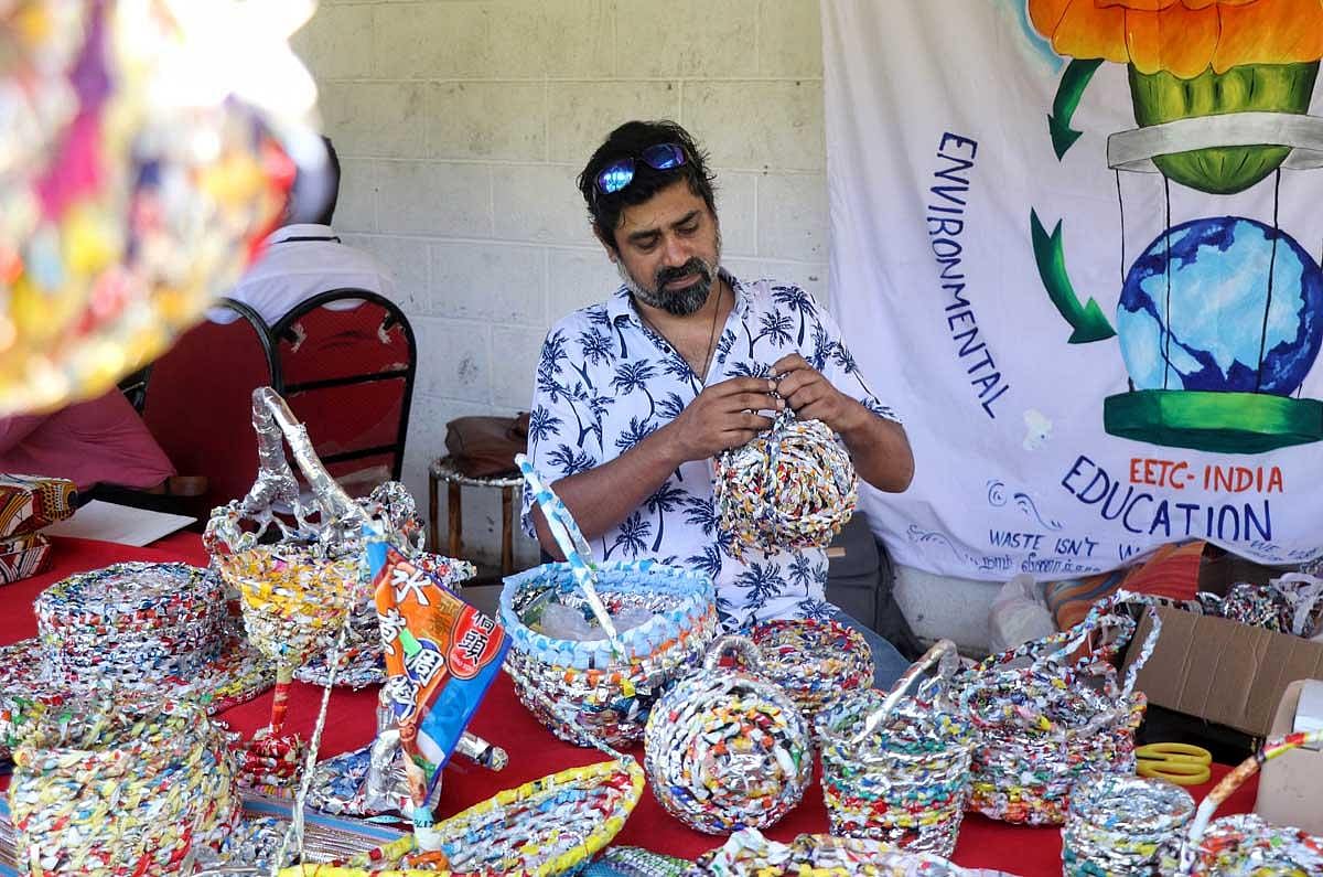 Man aims to keep hometown clean, makes art out of waste