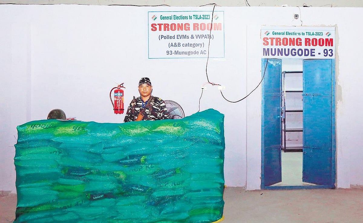 Telangana Assembly elections: 3-tier security in place at strongrooms