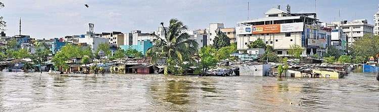 Knee-deep in water, north Chennaiites protest