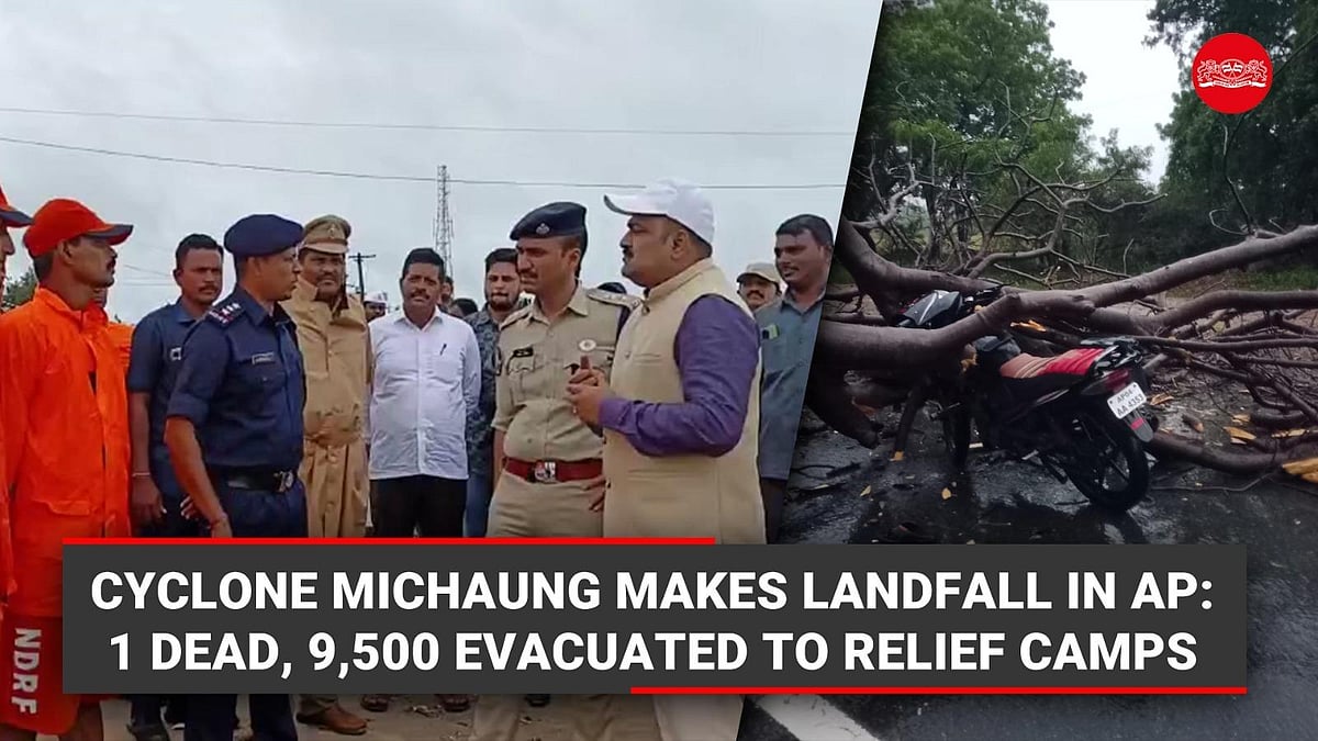 Cyclone Michaung Makes Landfall in AP: 1 Dead, 9,500 Evacuated to ...