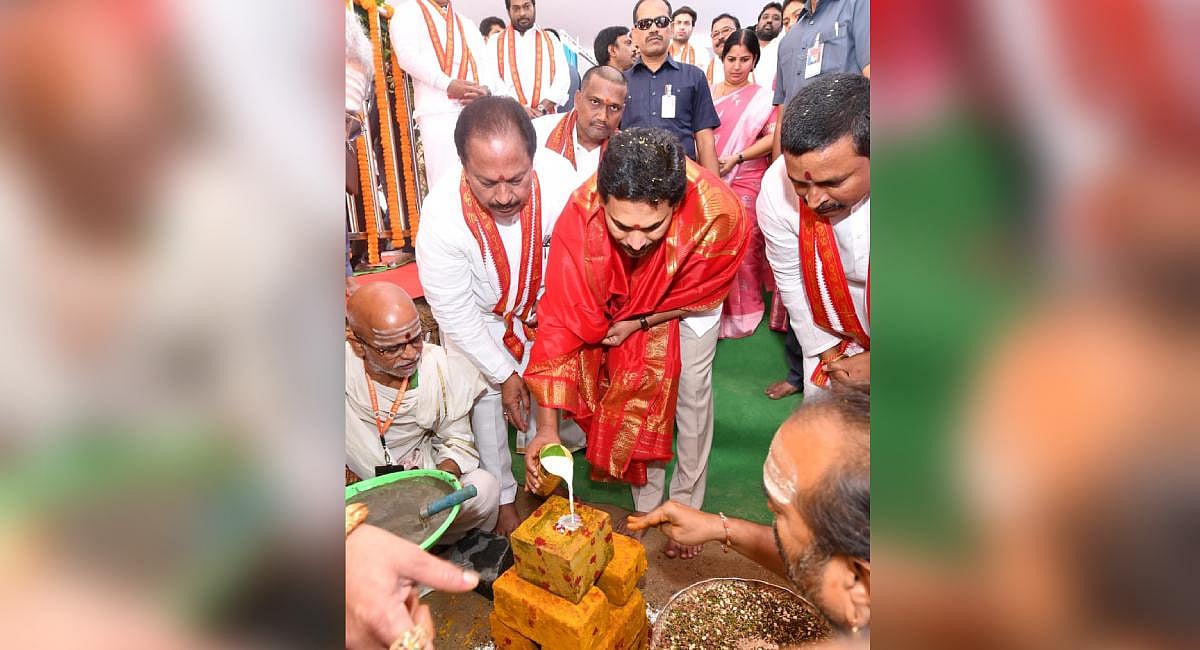 CM Jagan lays foundation stone for Durga temple development works atop ...