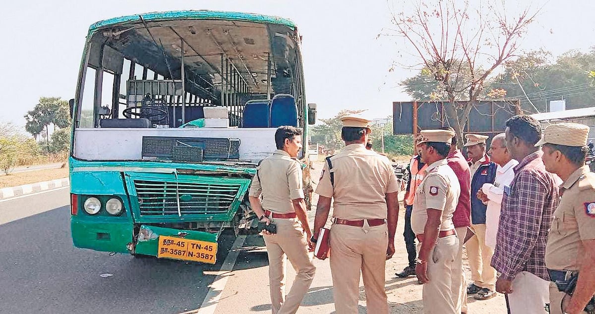 Four of a family die after bus rams into parked car in Tamil Nadu