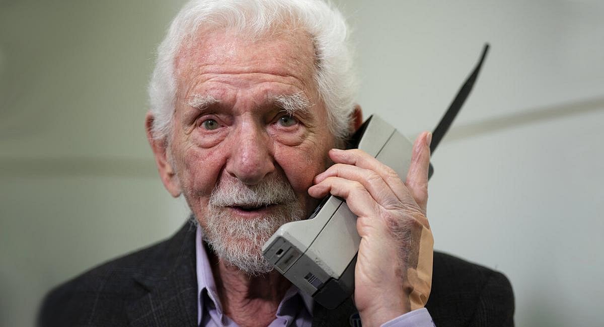 Take your eyes off your mobile phone, says inventor, 50 years on