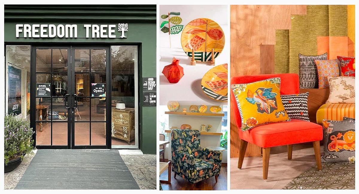 The Freedom Tree Hyderabad store juxtaposes old and new