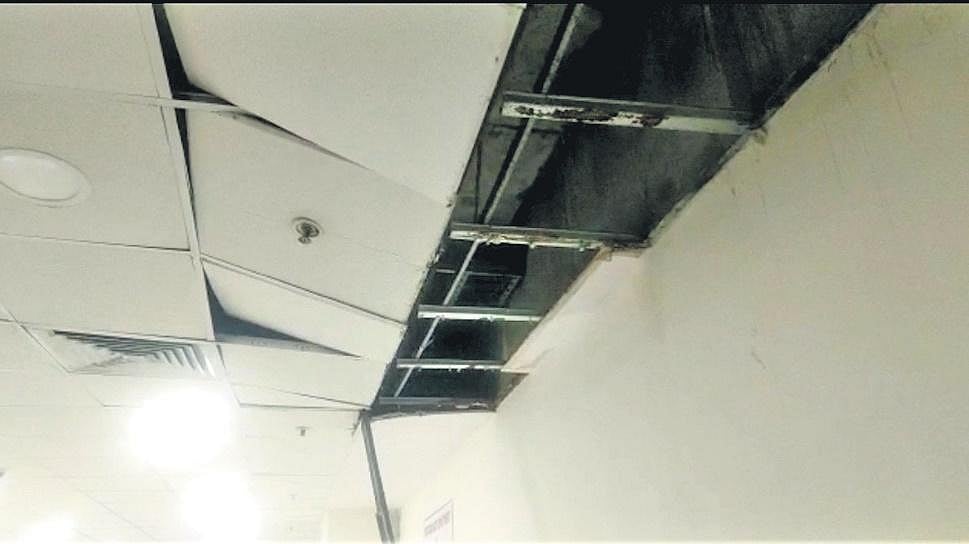 Repaired ceiling crashes down at MKCG yet again