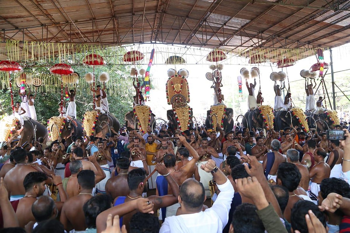 Thrissur Pooram begins with pomp and pageantry in Kerala
