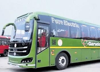 Every 20 mins, an e-Garuda bus to Vijayawada from Hyderabad