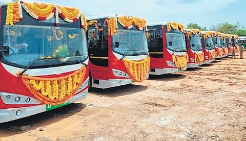 APSRTC adds 12 new electric buses to fleet
