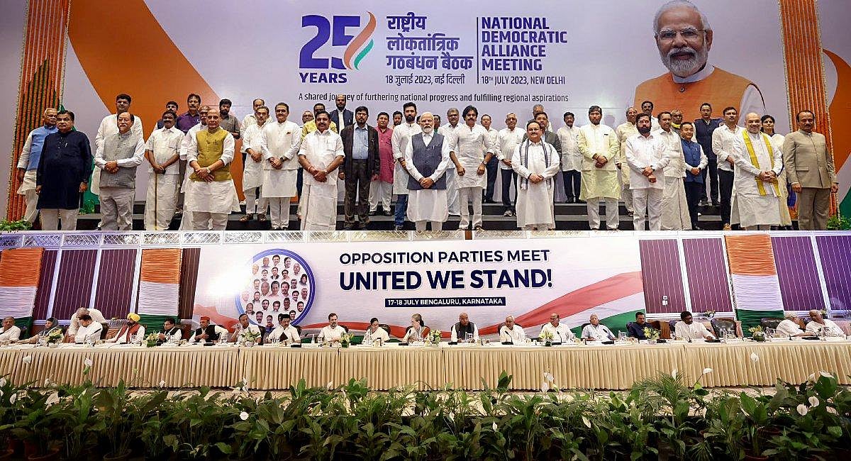 It's 'NDA vs INDIA ' as BJP, Opposition parties shore up alliances for ...