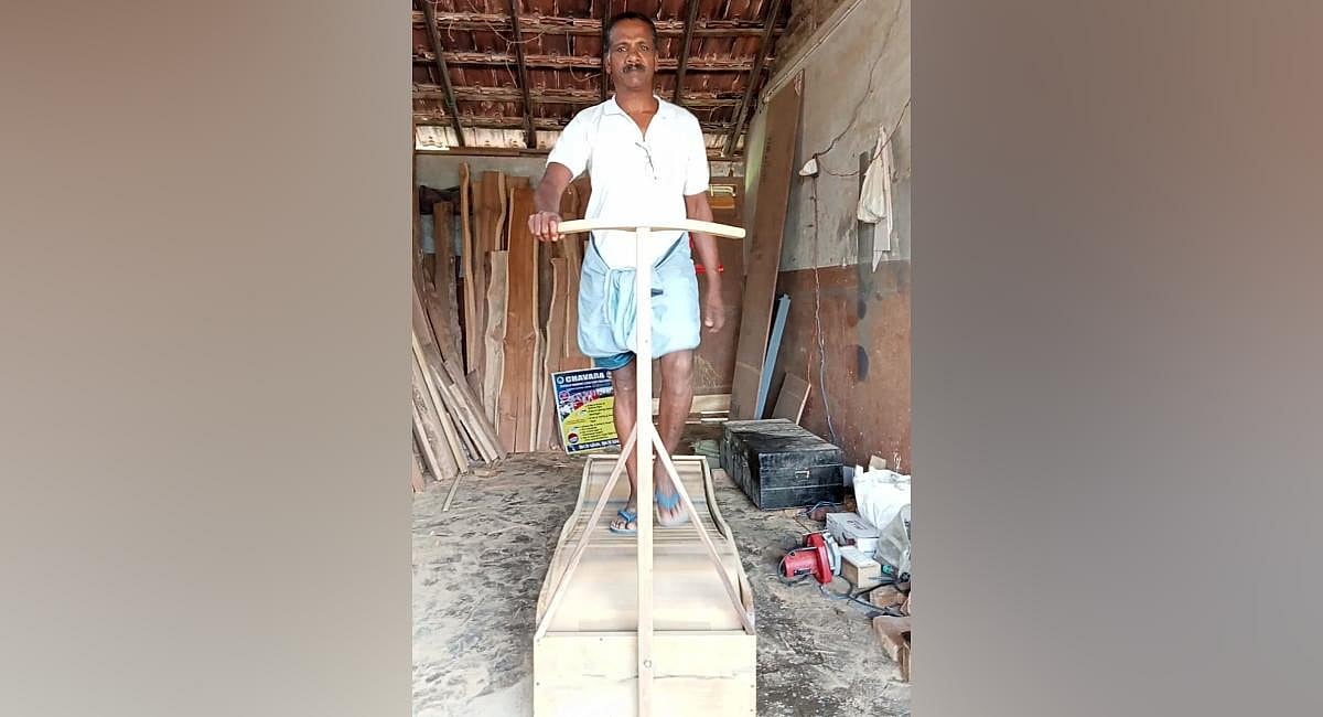 Fitness at low cost: Wayanad man makes treadmill using wood