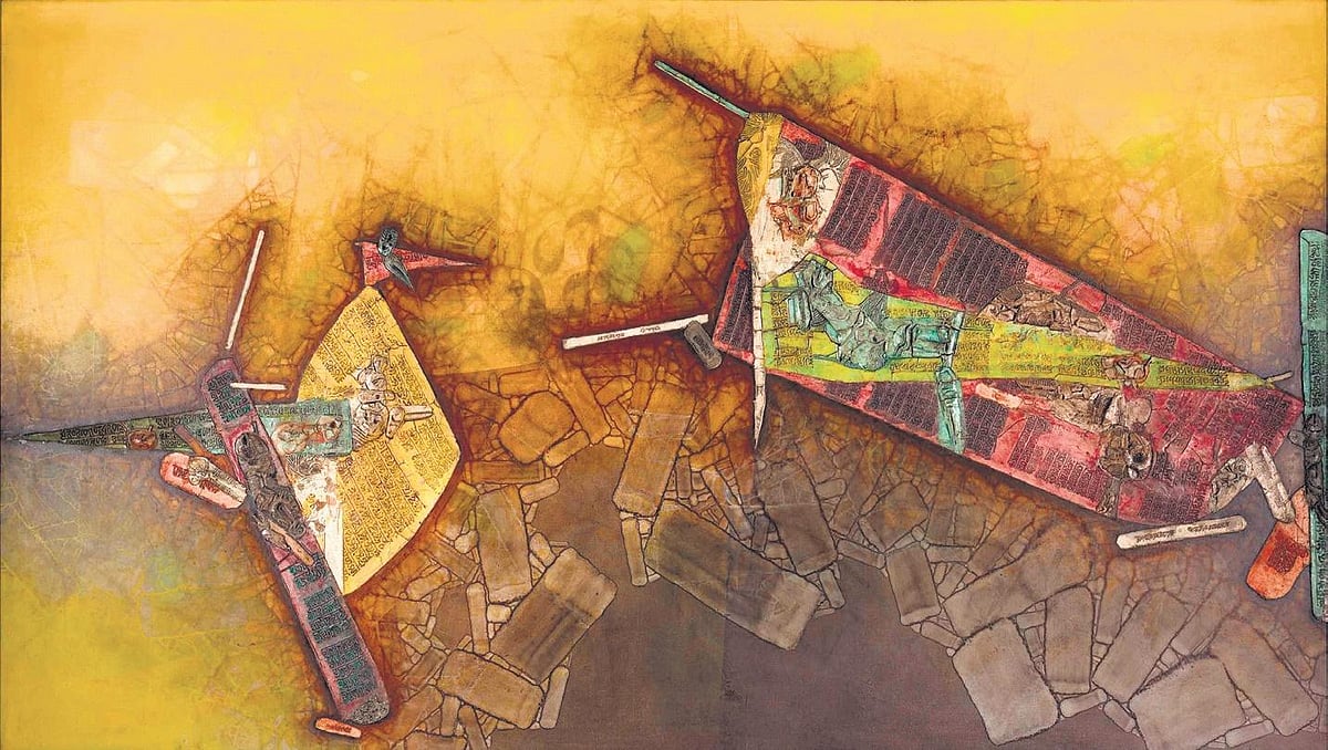 Shanti Dave, India’s foremost calligraphic abstractionist is stepping ...