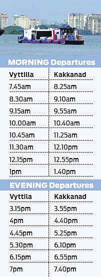 Water Metro services in Kochi go up from 6 to 14 on Vyttila-Kakkanad route