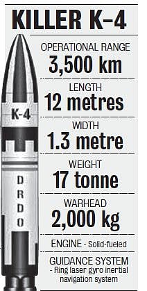 K-4 Missile Set for \'Secret\' Test