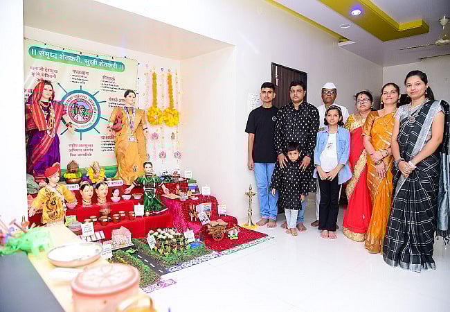 Ganeshotsav : 'कृषी' संस्कृती जपणारा अन् शेती-शिवाराचं दर्शन घडवणारा ...