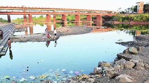 Panchganga River : पंचगंगेला काळपट पाणी, शेती बनतेय क्षारपड तर ...