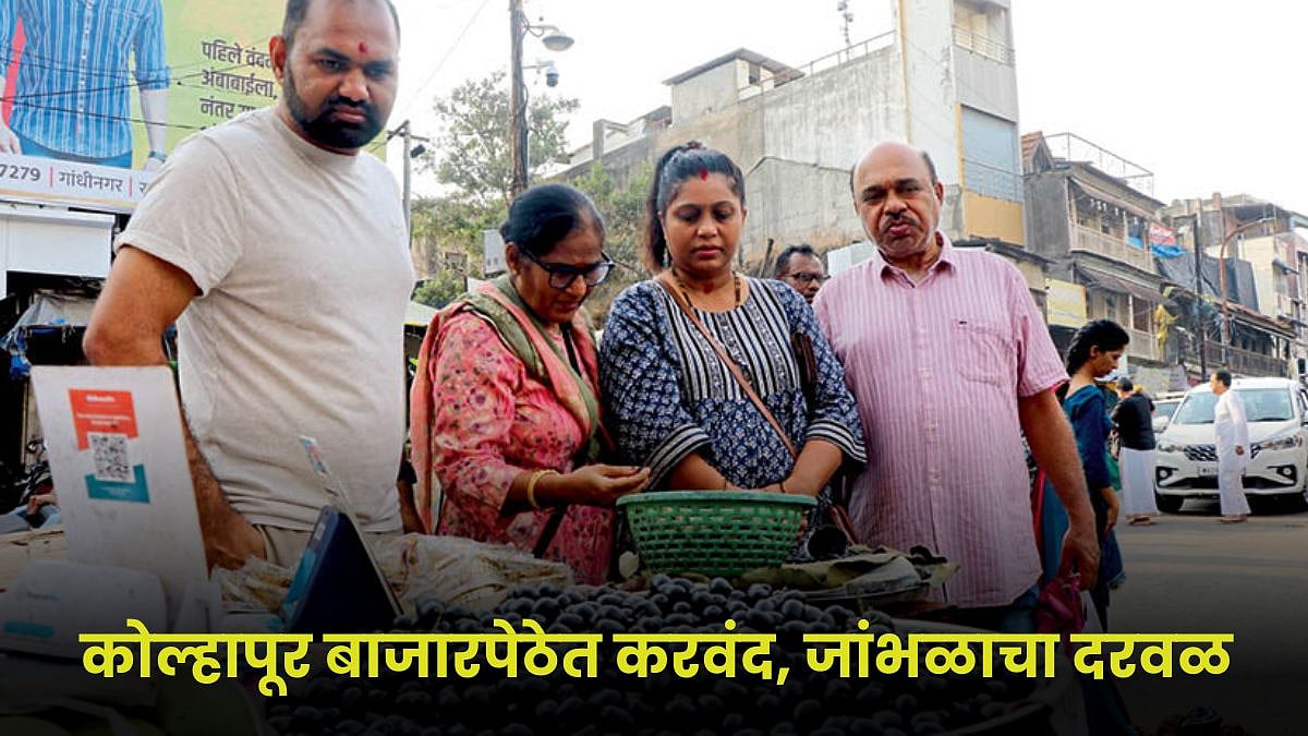 Summer Fruit Market | कोल्हापूर बाजारपेठेत करवंद, जांभळाचा दरवळ ...