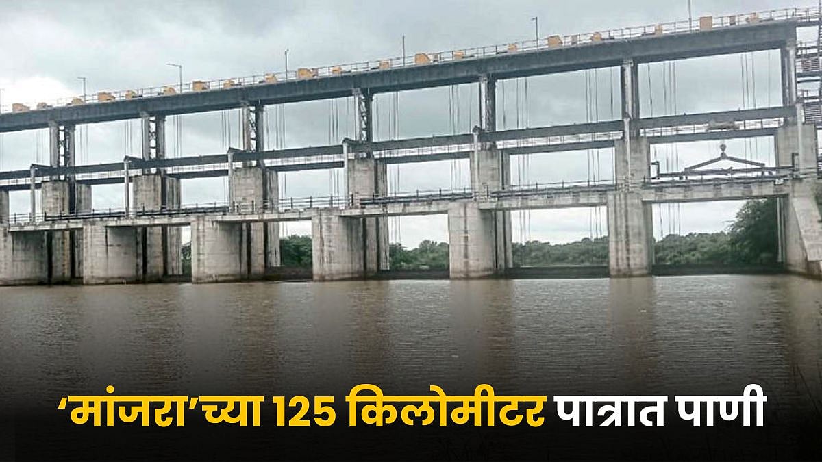 Manjara Dam | ‘मांजरा’च्या १२५ किलोमीटर पात्रात पाणी | 125 km river ...