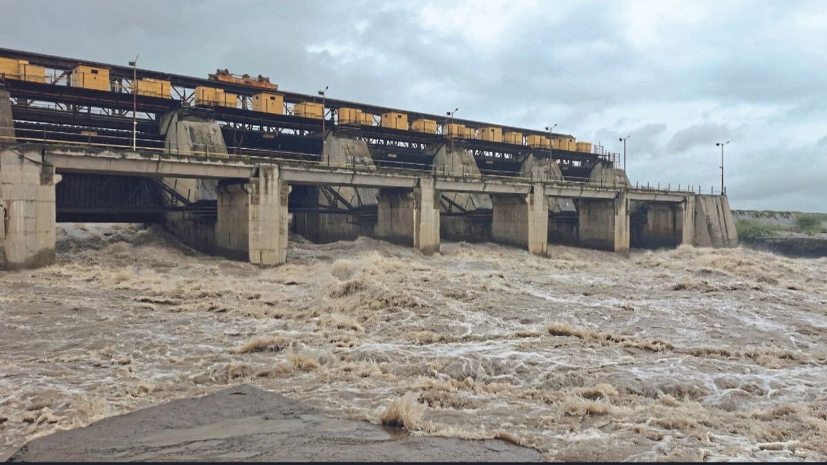 Godavari River । गोदावरीने सोडले पात्र । Discharge of water from ...