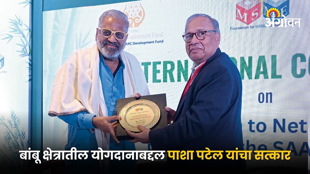 Pasha Patel Honored | बांबू क्षेत्रातील योगदानाबद्दल पाशा पटेल यांचा ...