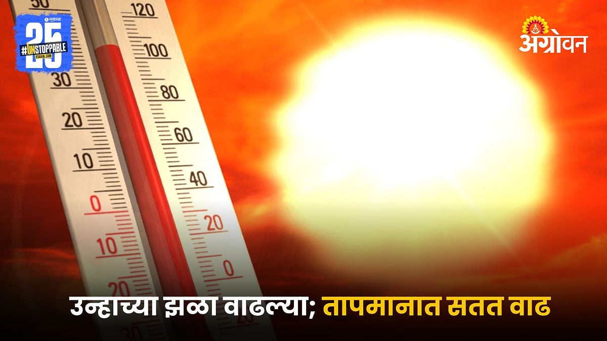 Maharashtra Temperature | उन्हाच्या झळा वाढल्या; तापमानात सतत वाढ | Scorching Sun! Several ...