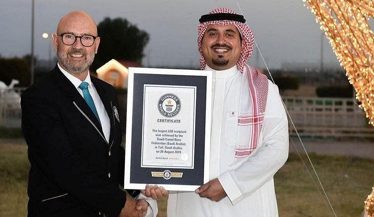 Saudi Camel Federation President Reveals Largest Camel Replica in the World
