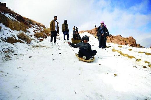 Tabuk Jabel Al-Lawz, ice wonder of Saudi Arabia’s winter