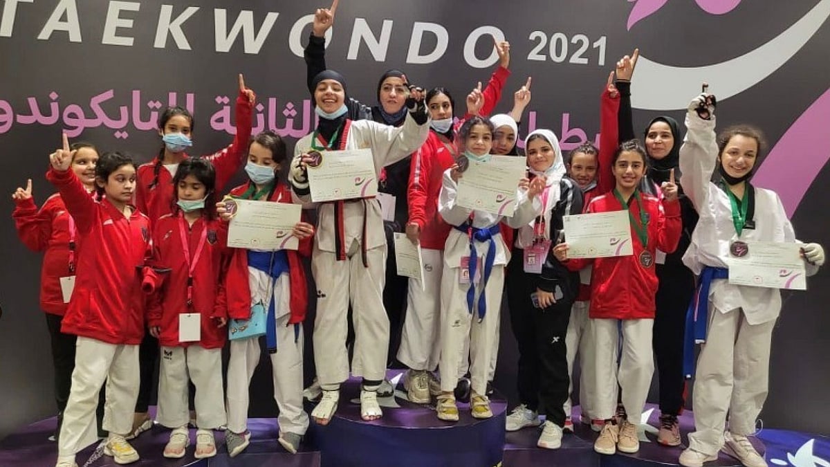 لاعبات النادي الوطني بتبوك يحصدن 22 ميدالية في البطولة النسائية الثانية