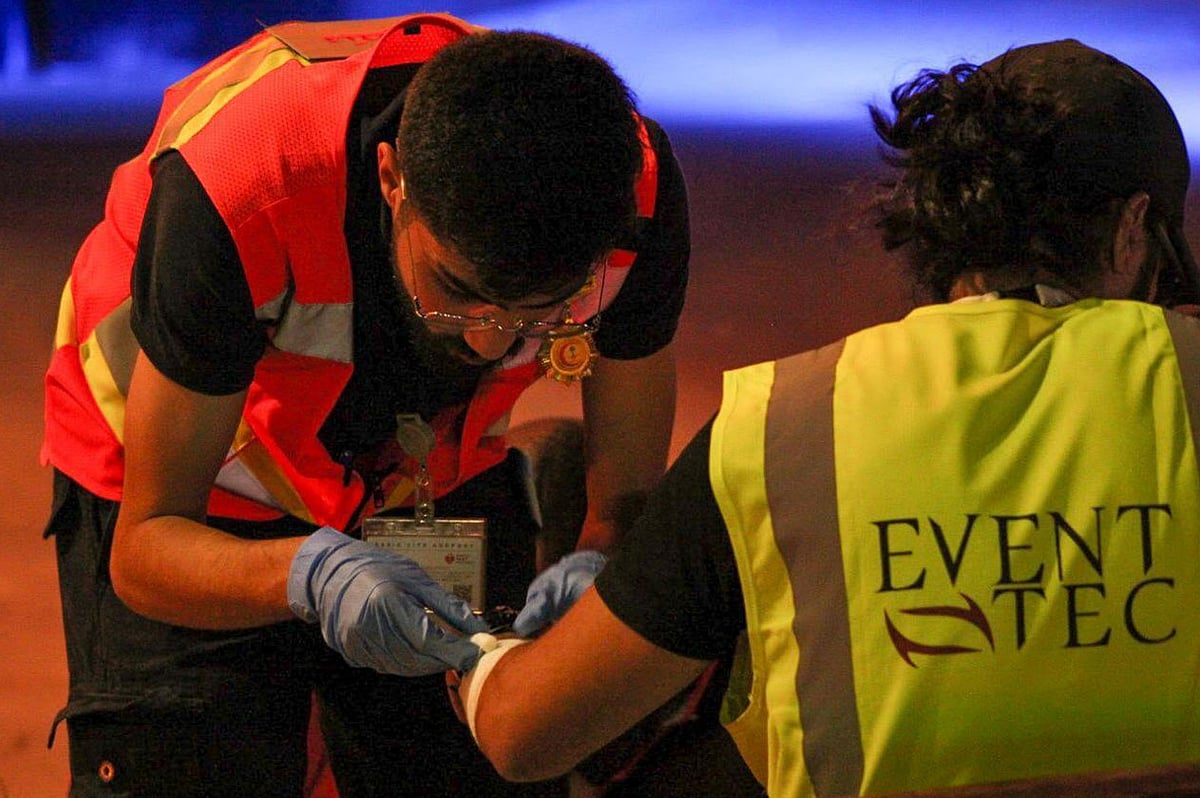 بالصور.. الهلال الأحمر يباشر 513 حالة بموسم الطائف