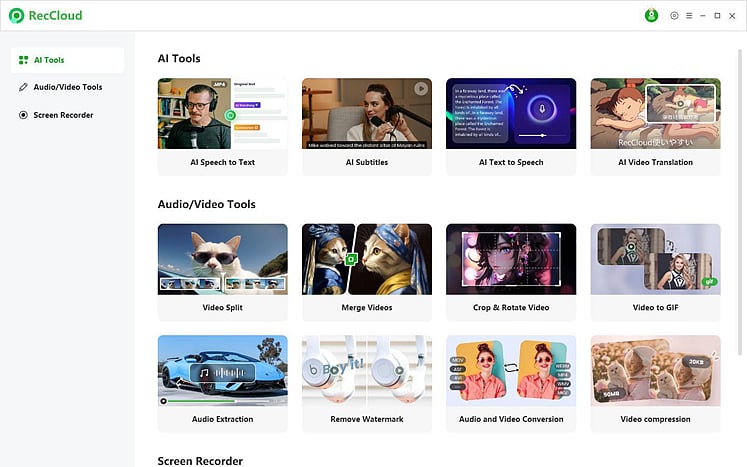 RecCloud: Revolutionizing Content Creation with AI-Powered Tools