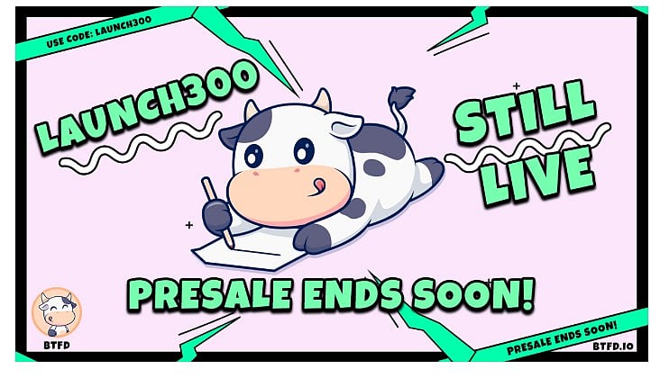BTFD Coin’s LAUNCH300 Bonus Unlocks Massive ROI—Best Meme Coin Presale ...