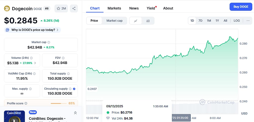 Dogecoin (DOGE) Shows Strength: Here’s When It Could Hit $0.74, and 1 ...