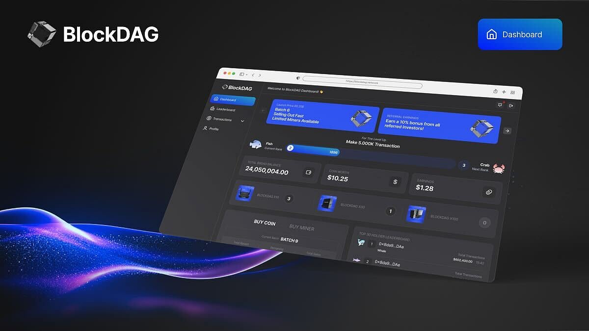 Live Transactions & More on BlockDAG's New Dashboard; Key Insights On ...