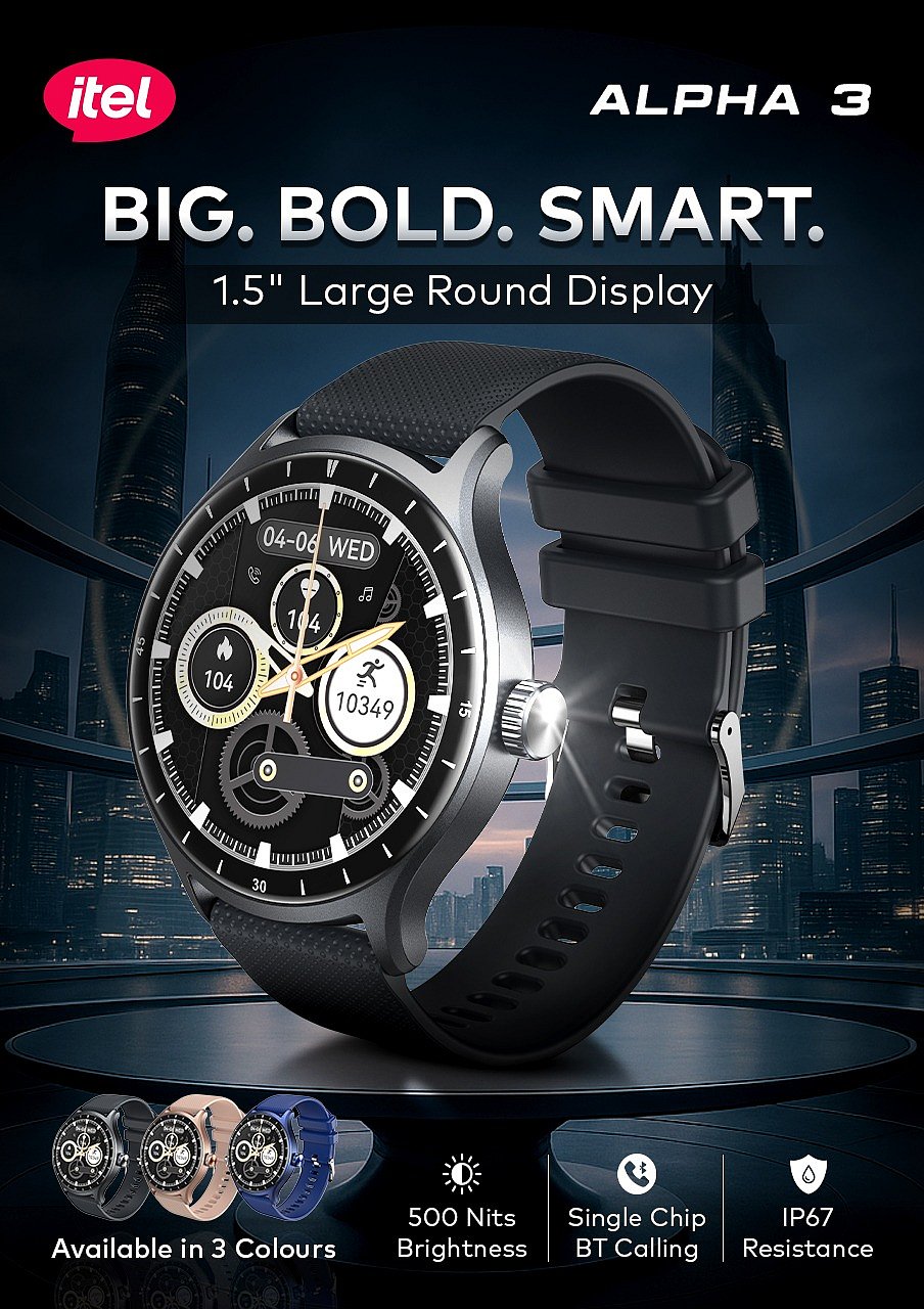 itel Launches Alpha 3 Smartwatch with 1.5” Big Display and a Premium ...
