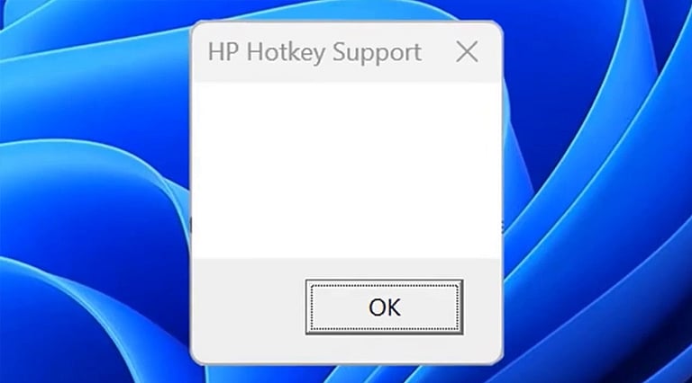 How to Fix HP Hotkey Support Blank Popup Error?
