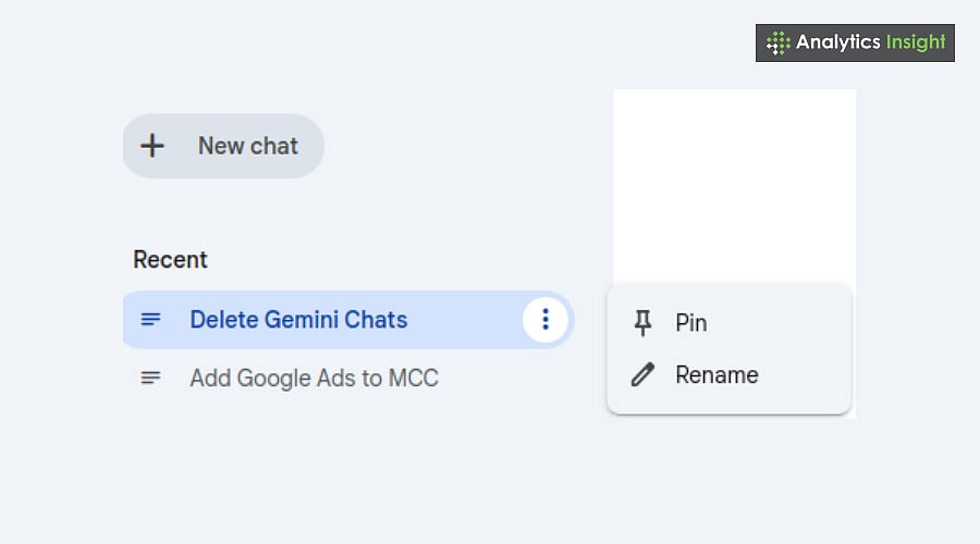 Steps to Delete Google Gemini AI Chats