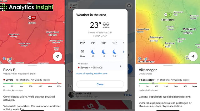 Check Live Air Quality Using Google Maps